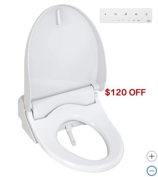 $120 off on TOTO WASHLET Electronic Elongated Bidet Toilet Seat at ...